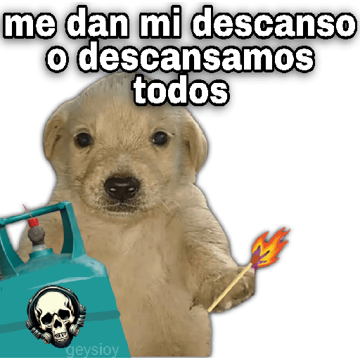 🐶Perrito con tanque de gas ⛽