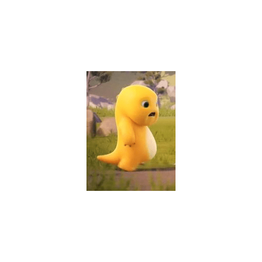 chubby yellow dinosaurus