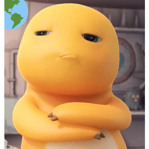 chubby yellow dinosaurus