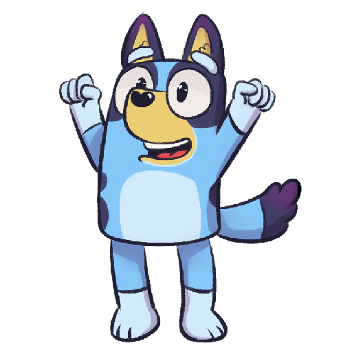 bluey by @honokahope